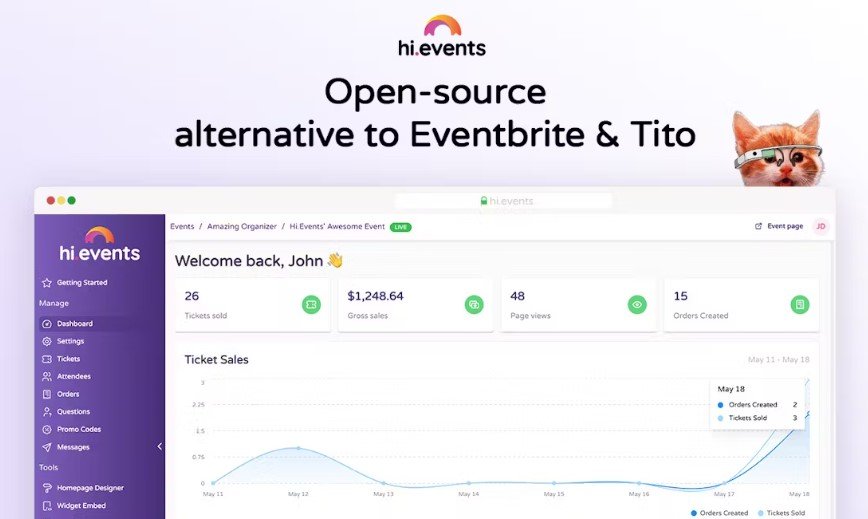 Hi.Events - Open-source alternative to Eventbrite & Tito | Steemhunt